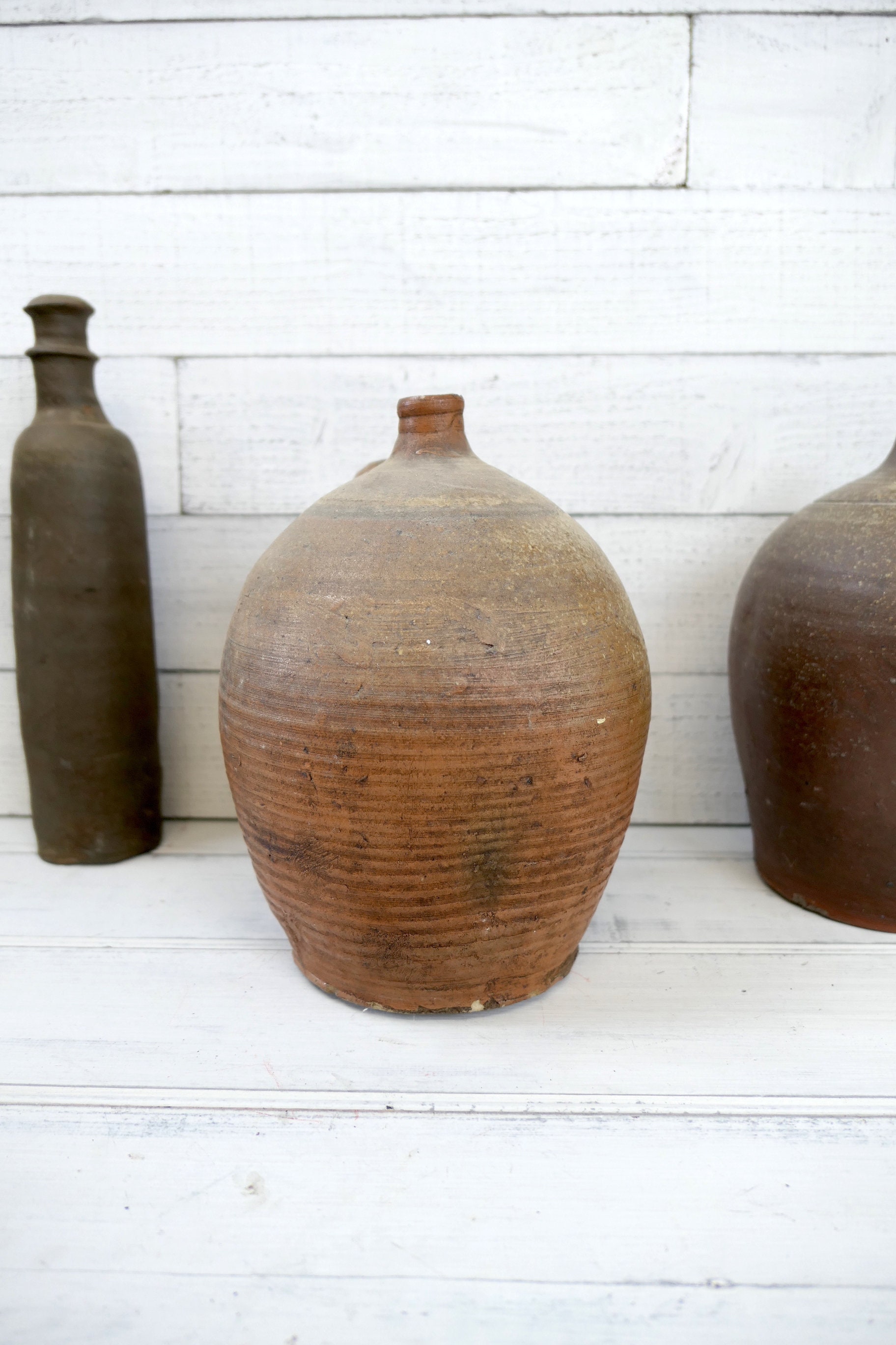 Antique French Stoneware Oil Pot With Handle Primitive - Etsy UK