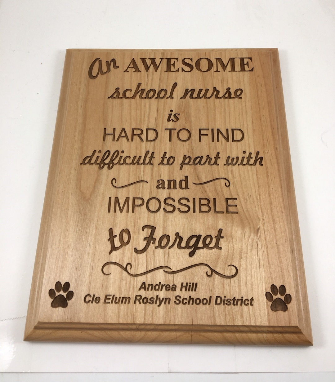Nurse Gift, Customized Wood Plaque, Engraved Plaque, Personalized ...