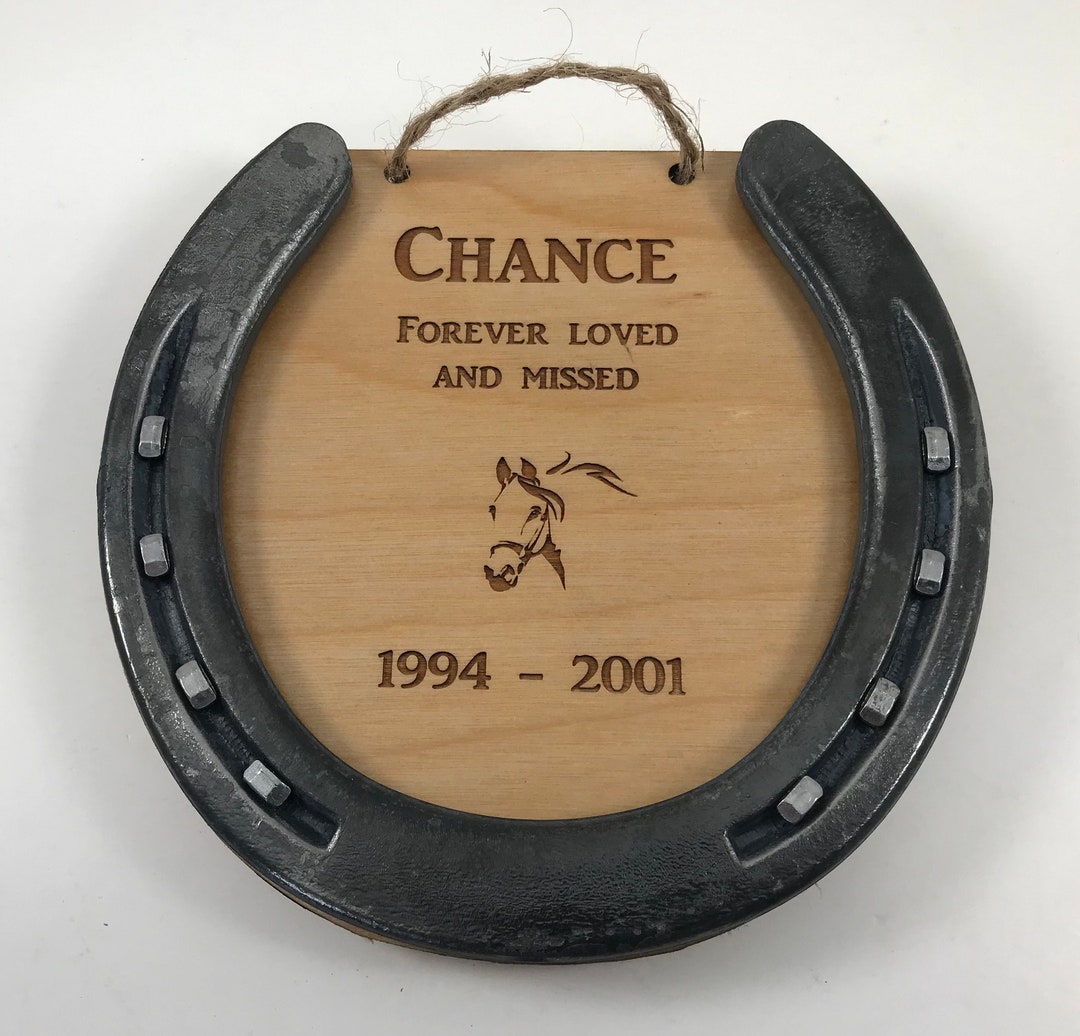 Horse Memorial, Horse Loss Gift, Engraved Horseshoe, Pet Loss Gift ...