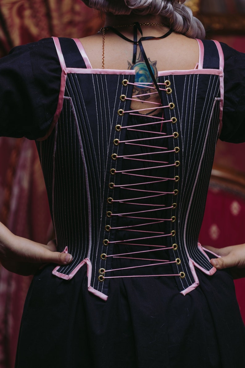 1780 Pair of Stays Corset 18th Century Marie-antoinette Fêtes Galantes ...