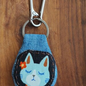 Keyring With Cute Cat Face - Etsy UK