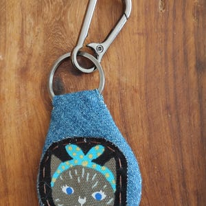 Keyring With Cute Cat Face - Etsy UK