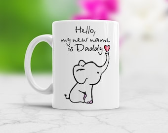 Hello My New Name is Mommy Mug Cute Elephant New Mom Present - Etsy