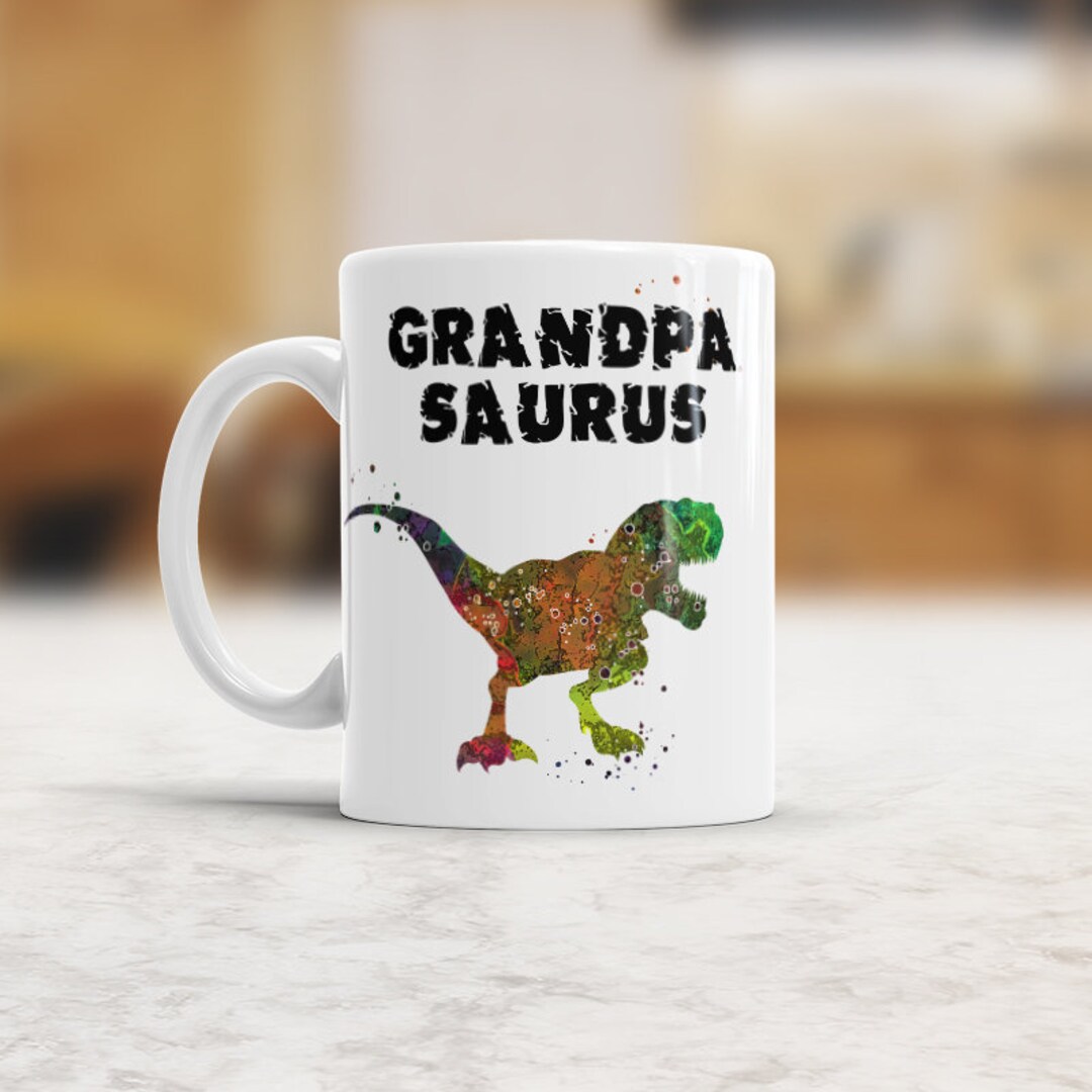 Grandpa Gift From Grandson Grandpasaurus Mug Dinosaur - Etsy