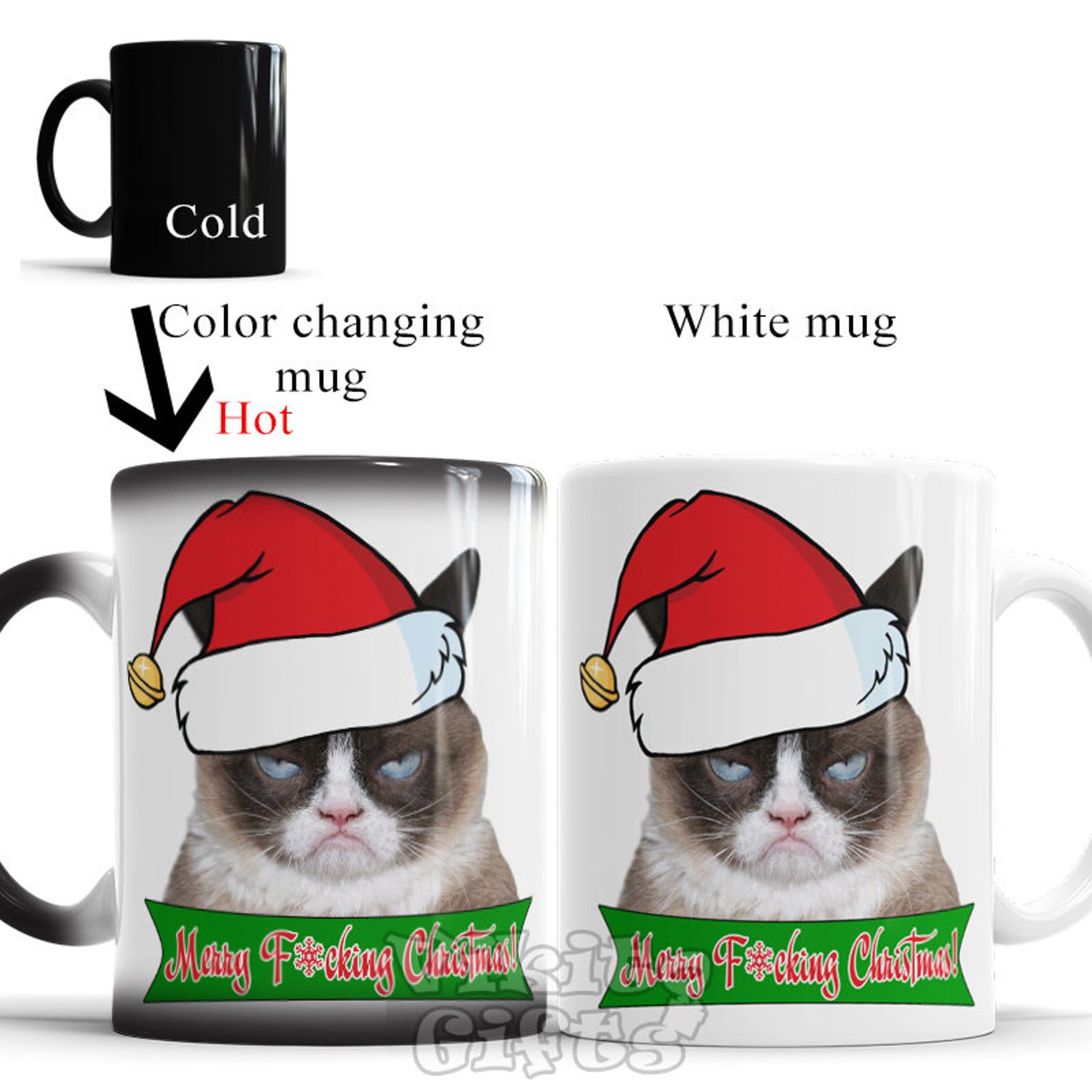 Merry Fcking Christmas Funny Christmas Coffee Mug Grumpy - Etsy