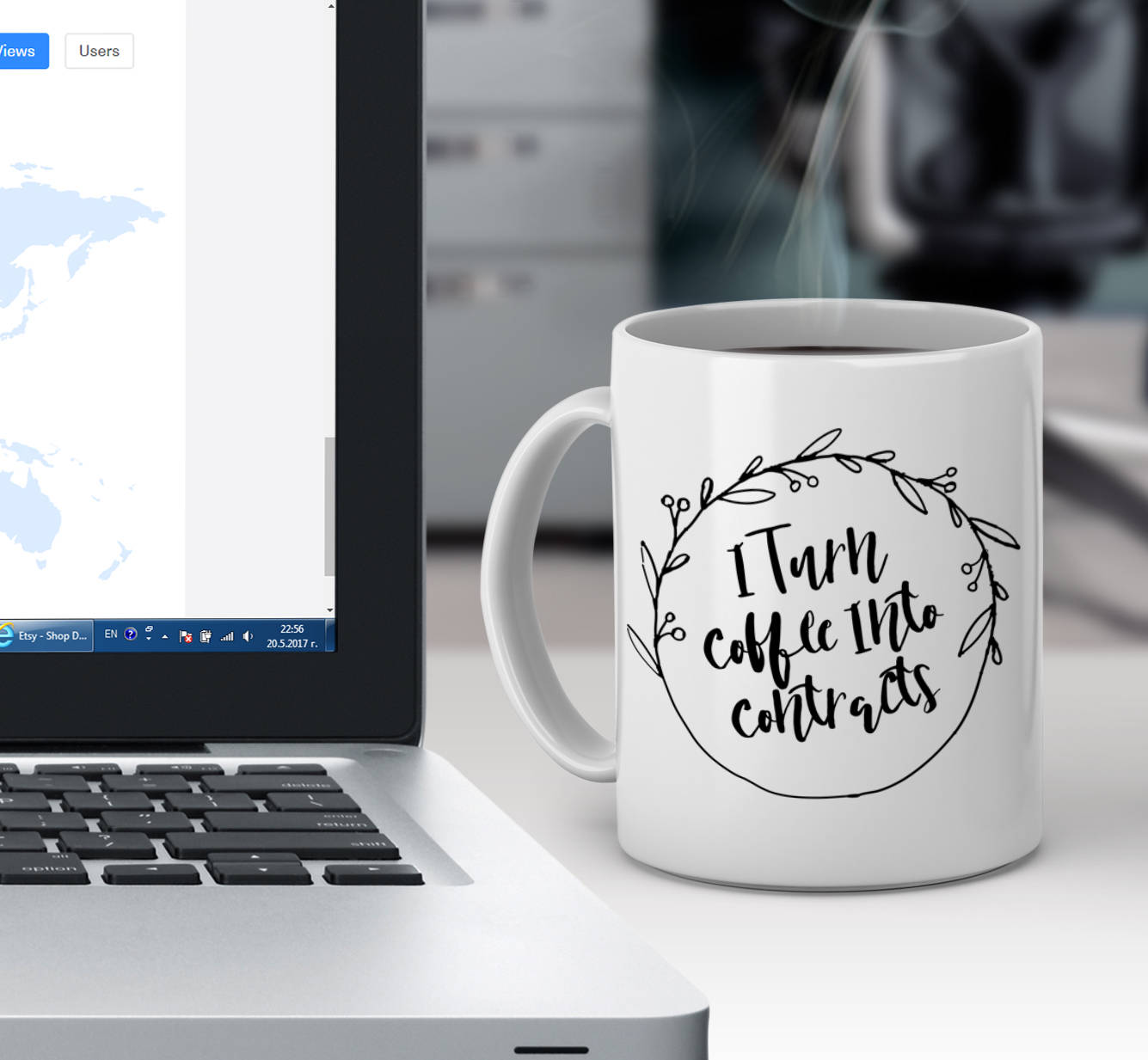 I Turn Coffee Into Contracts Real Estate Mug Realtor Mug Etsy