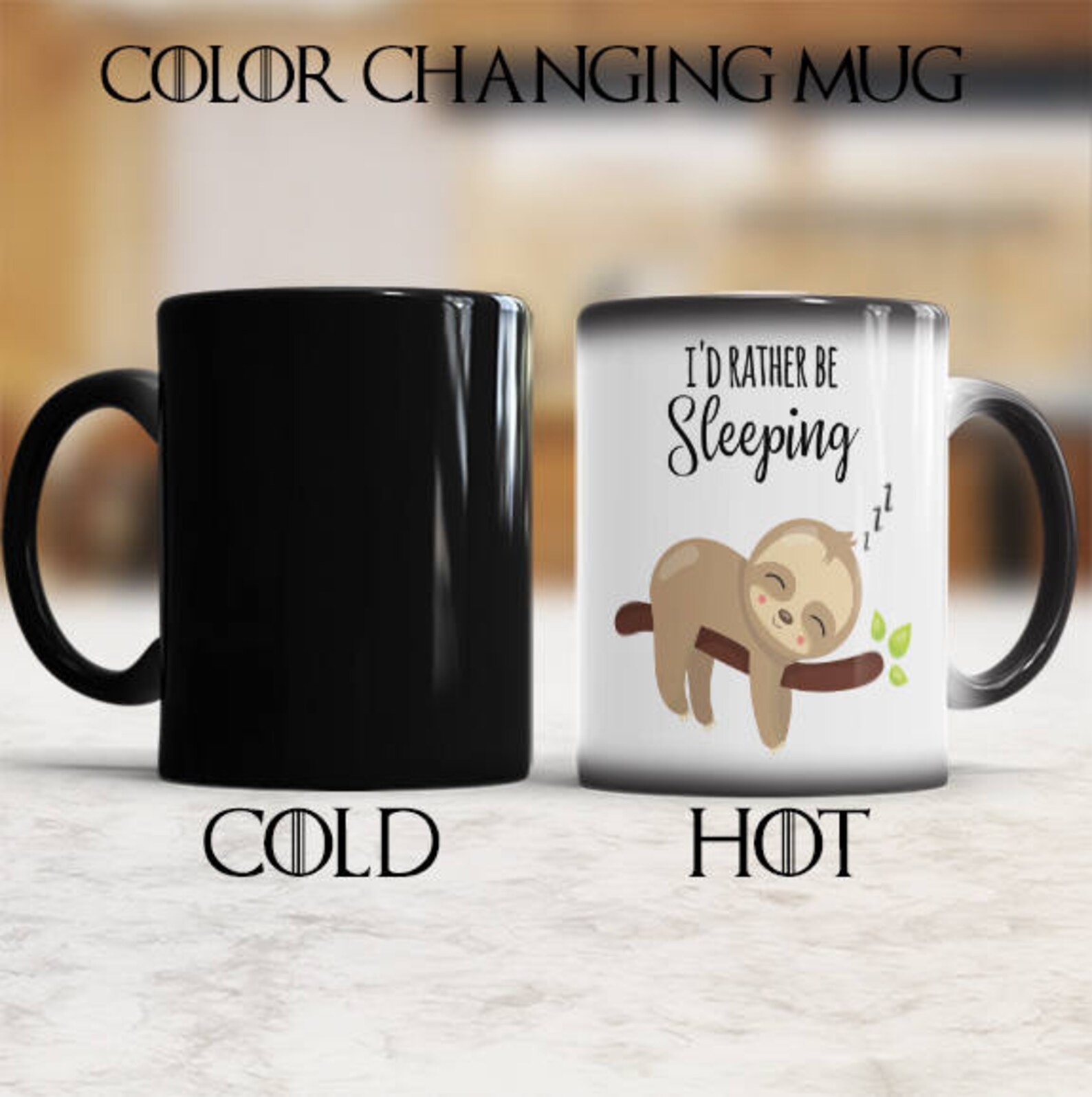 Cute Sloth Coffee Mug Gift for Girl I'd Rather Be Sleeping | Etsy