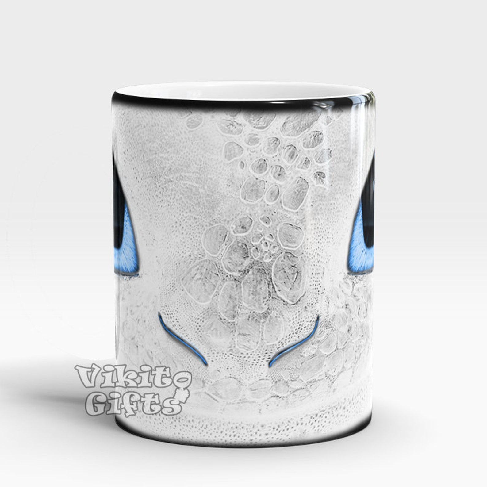 Cute Dragon Magic Mug White Dragon Color Changing Mug for | Etsy