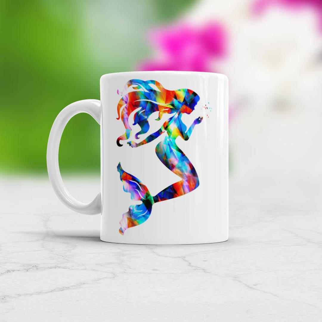 Mermaid Coffee Tea Mug, Mermaid Magic Cup Kitchen Decor, Art Nouveau ...