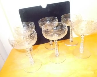 Crystal stemware | Etsy