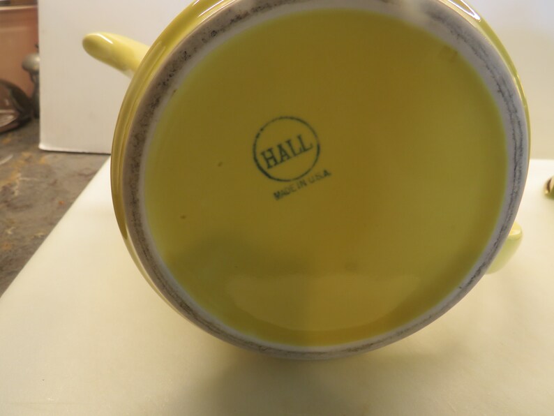 Vintage 1950's Hall China Canary Yellow Tea Pot W/cozy - Etsy