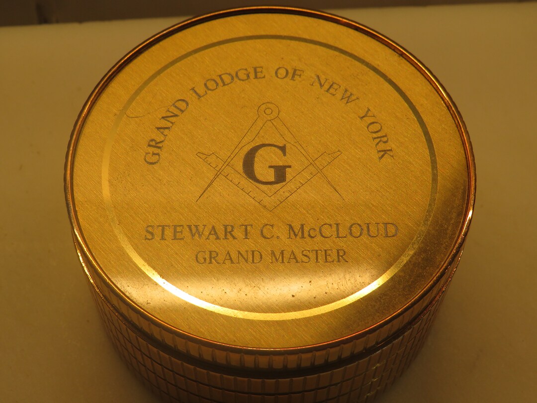 Vintage Brass Masonic Grand Master Battery Operated Alarm Clock Grand ...