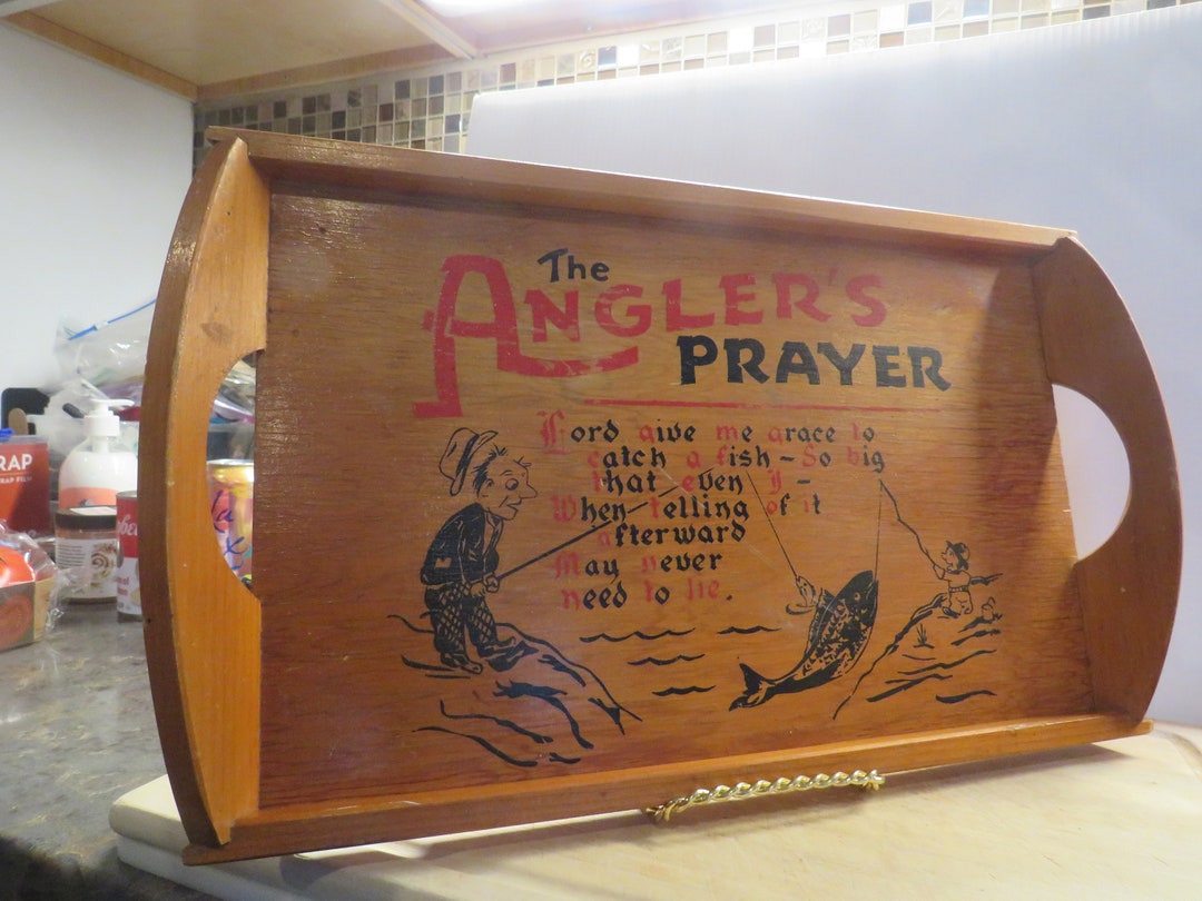 Vintage Angler's Prayer Tray - Etsy
