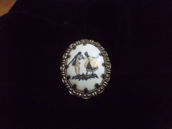 Vintage Western Germany Pin off White With Couple Dancing /pin | Etsy