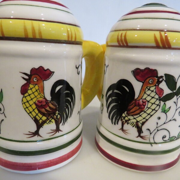 Rooster and Roses - Etsy