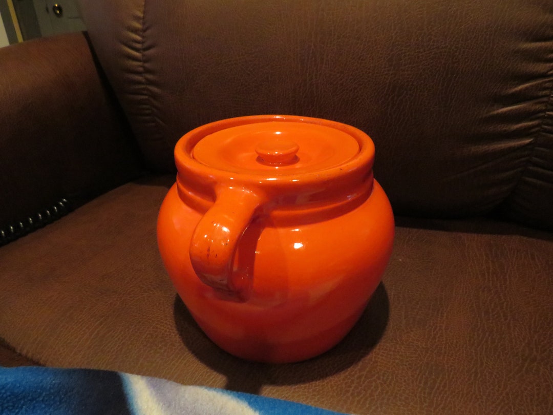 Vintage Hall's Bean Pot Superior Quality Kitchen Ware Red #4 - Etsy