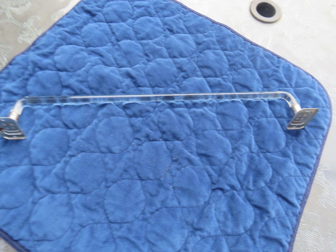 Vintage Retro Bent End Clear Glass Towel Rack - Etsy