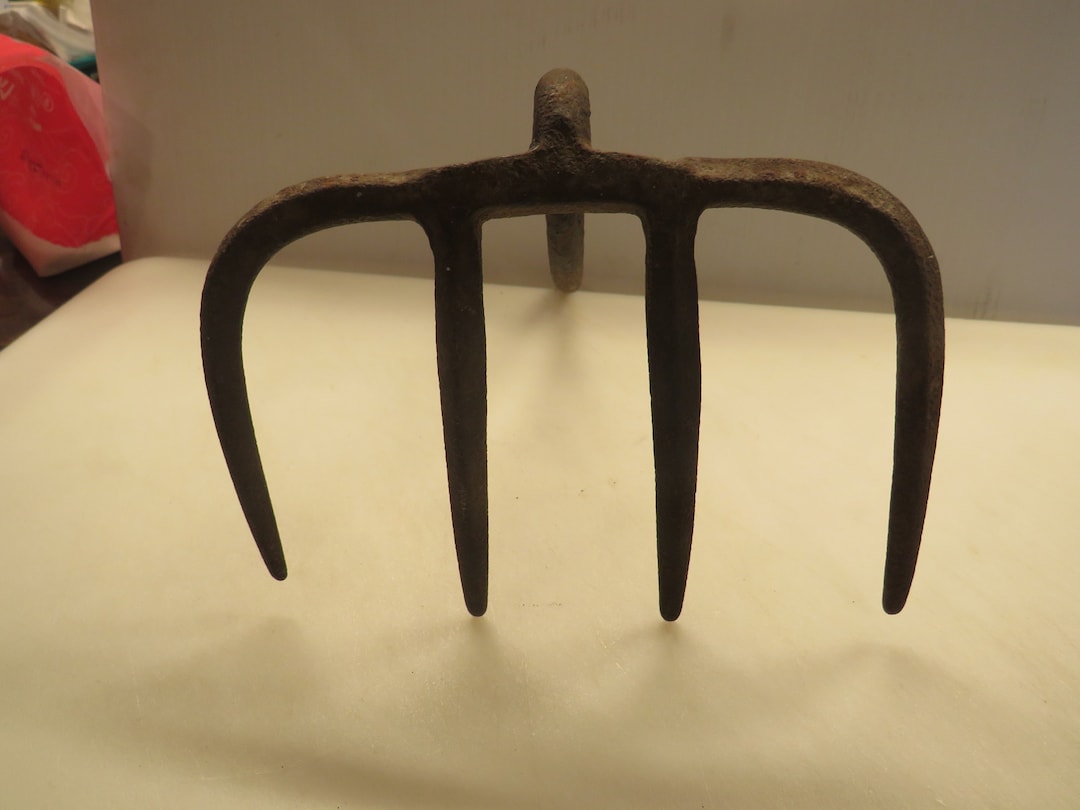 Vintage Primitive Hand Forged Farm Tool Potato/clam Rake Head - Etsy
