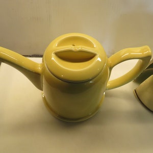 Vintage 1950's Hall China Canary Yellow Tea Pot W/cozy Cover Art Deco ...