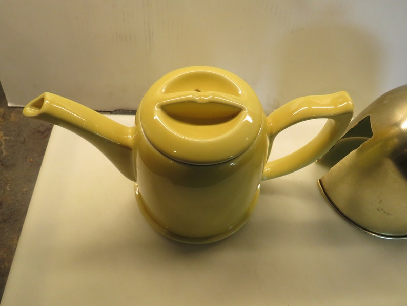 Vintage 1950's Hall China Canary Yellow Tea Pot W/cozy - Etsy