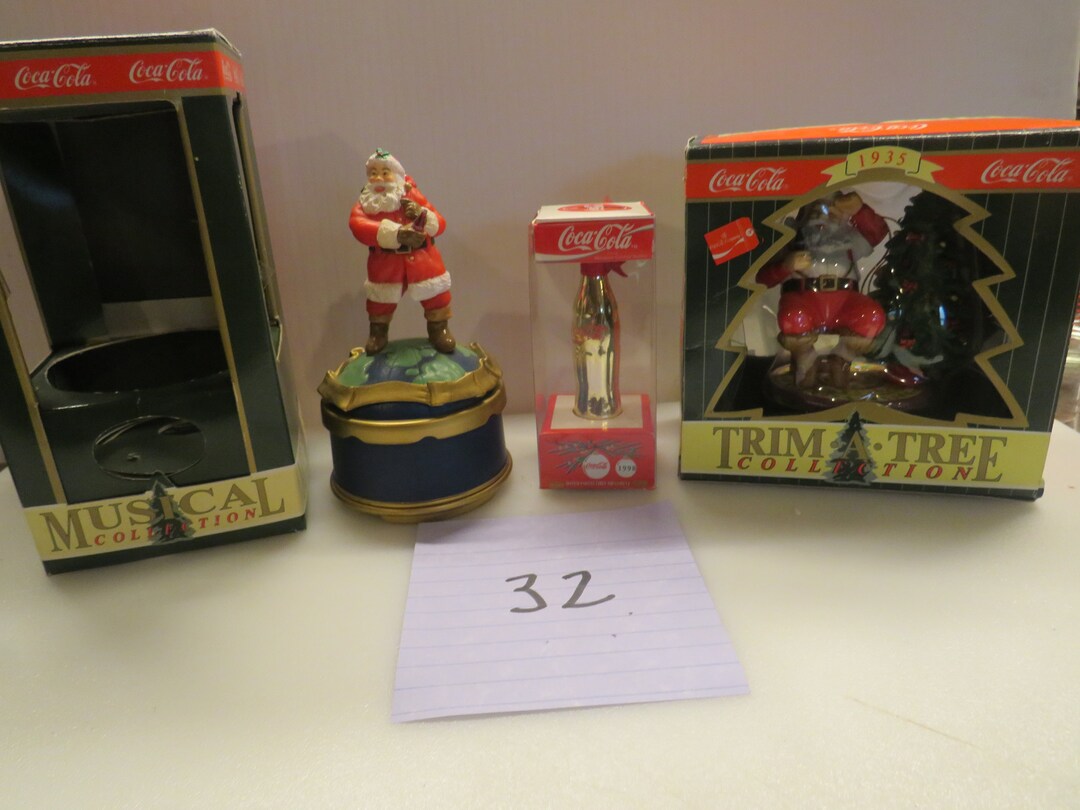 Collectible Coca Cola Music Box & Ornaments 1993-1996 -1998 - Etsy
