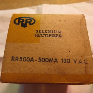 Vintage Selenium Rectifiers RR500A-500MA 130 V.A.C. Old New Stock - Etsy