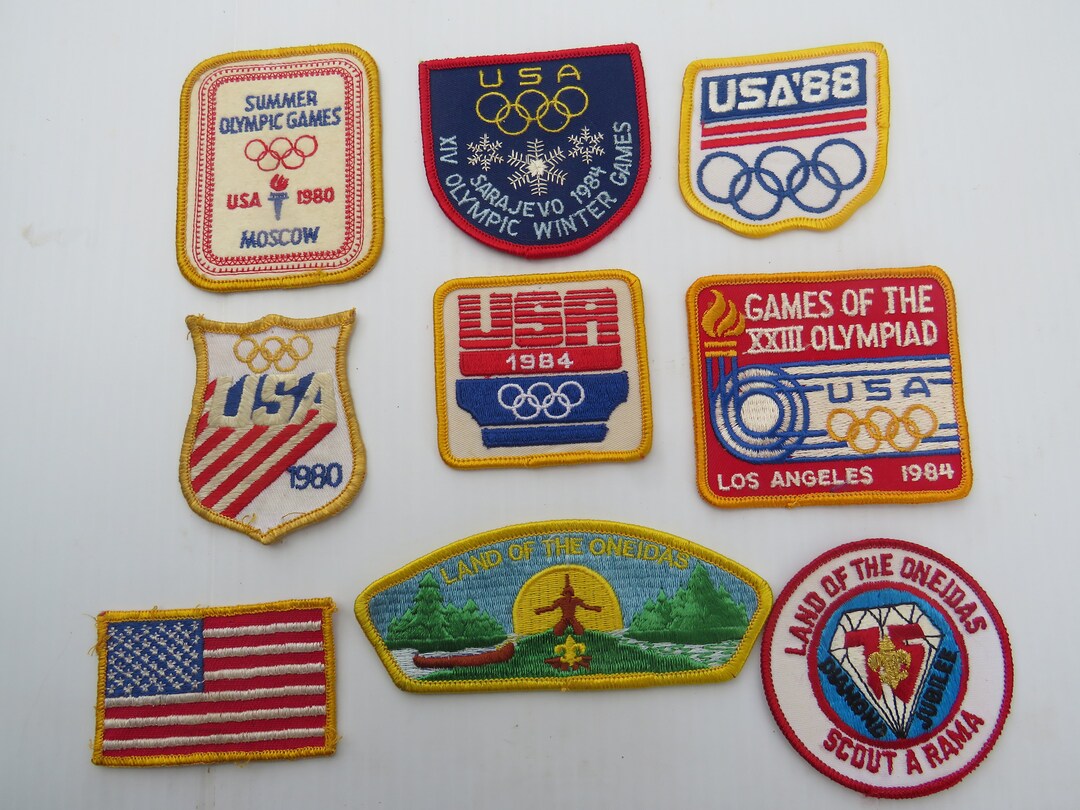Mixed Lot of 9 Olympic Scout and American Flag Patches 1980, 84 & 88 - Etsy