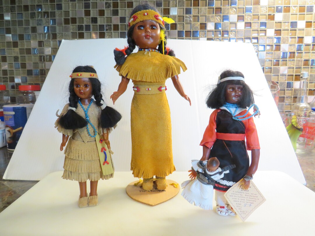 Vintage Carlson Doll With Label/ Lg 12 Doll With Baby/7 1/2 Doll/2 No ...