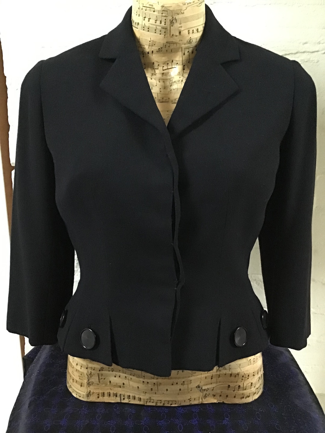 Fitted Black Jacket - Etsy