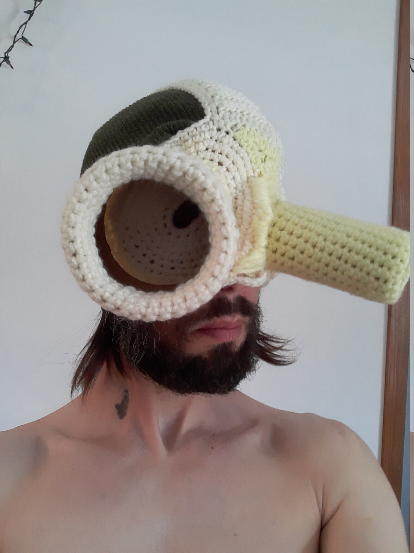 White and Yellow Crocheted Steampunk Goggles - Etsy