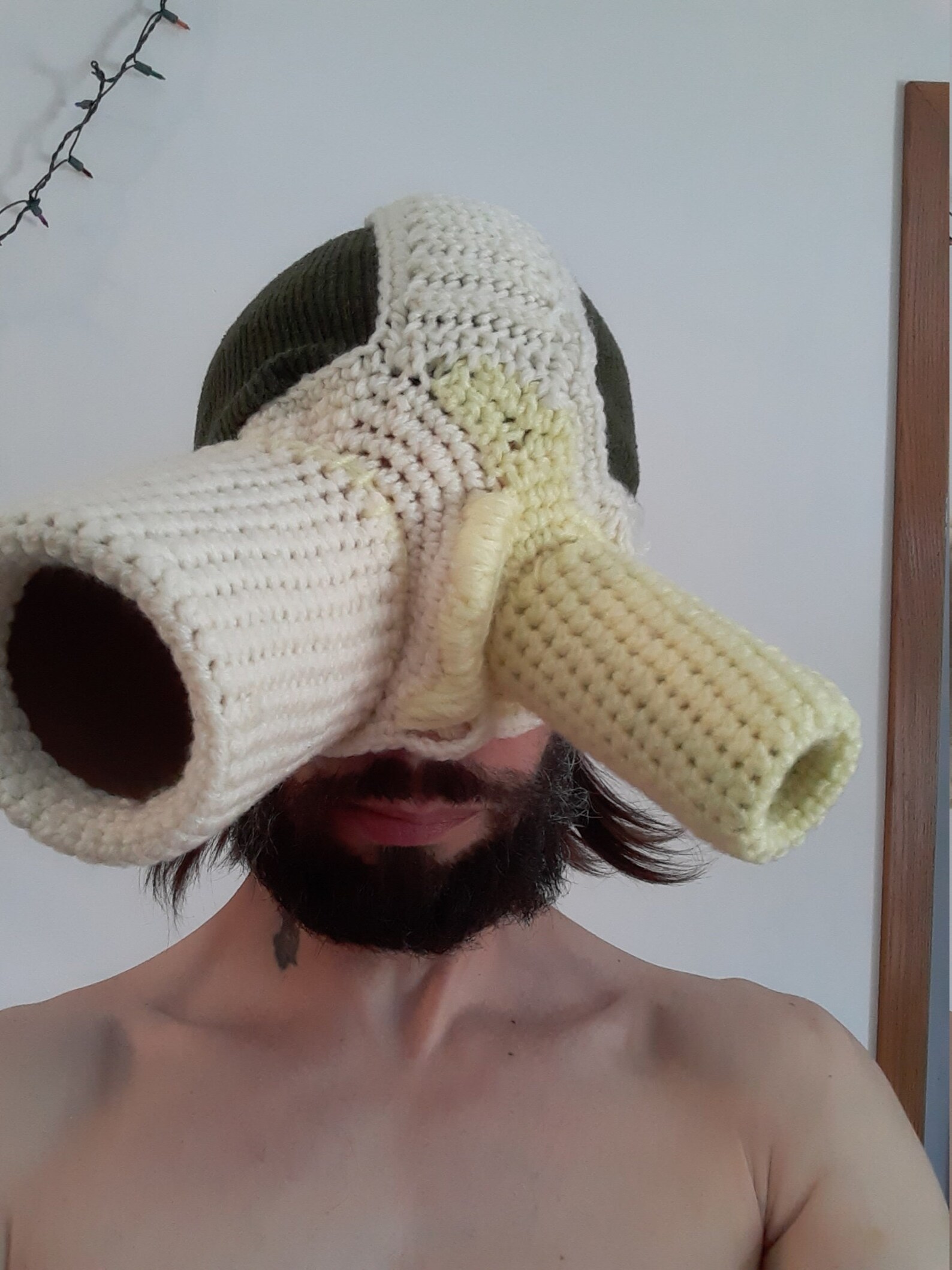 White and Yellow Crocheted Steampunk Goggles - Etsy