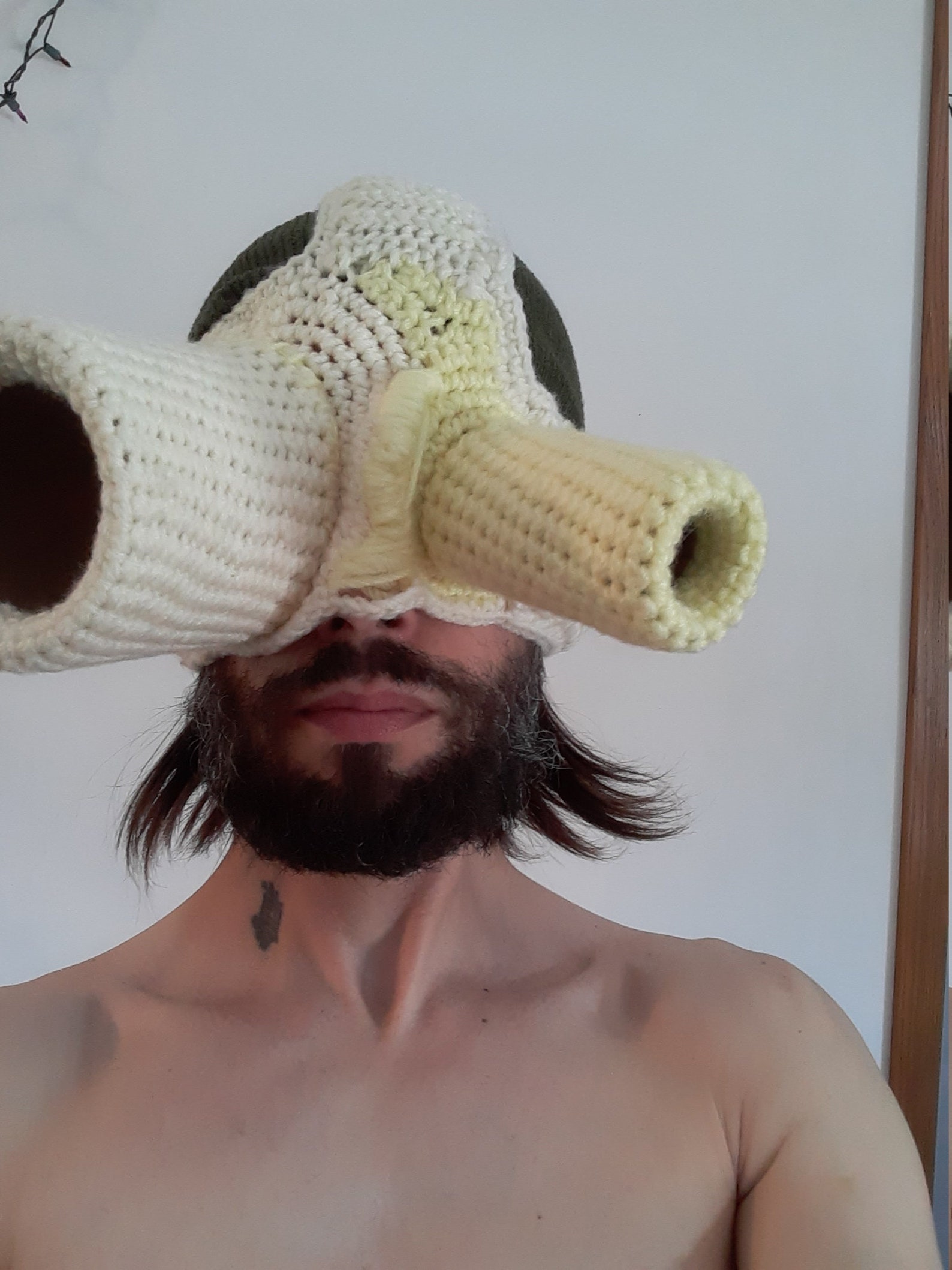 White and Yellow Crocheted Steampunk Goggles - Etsy