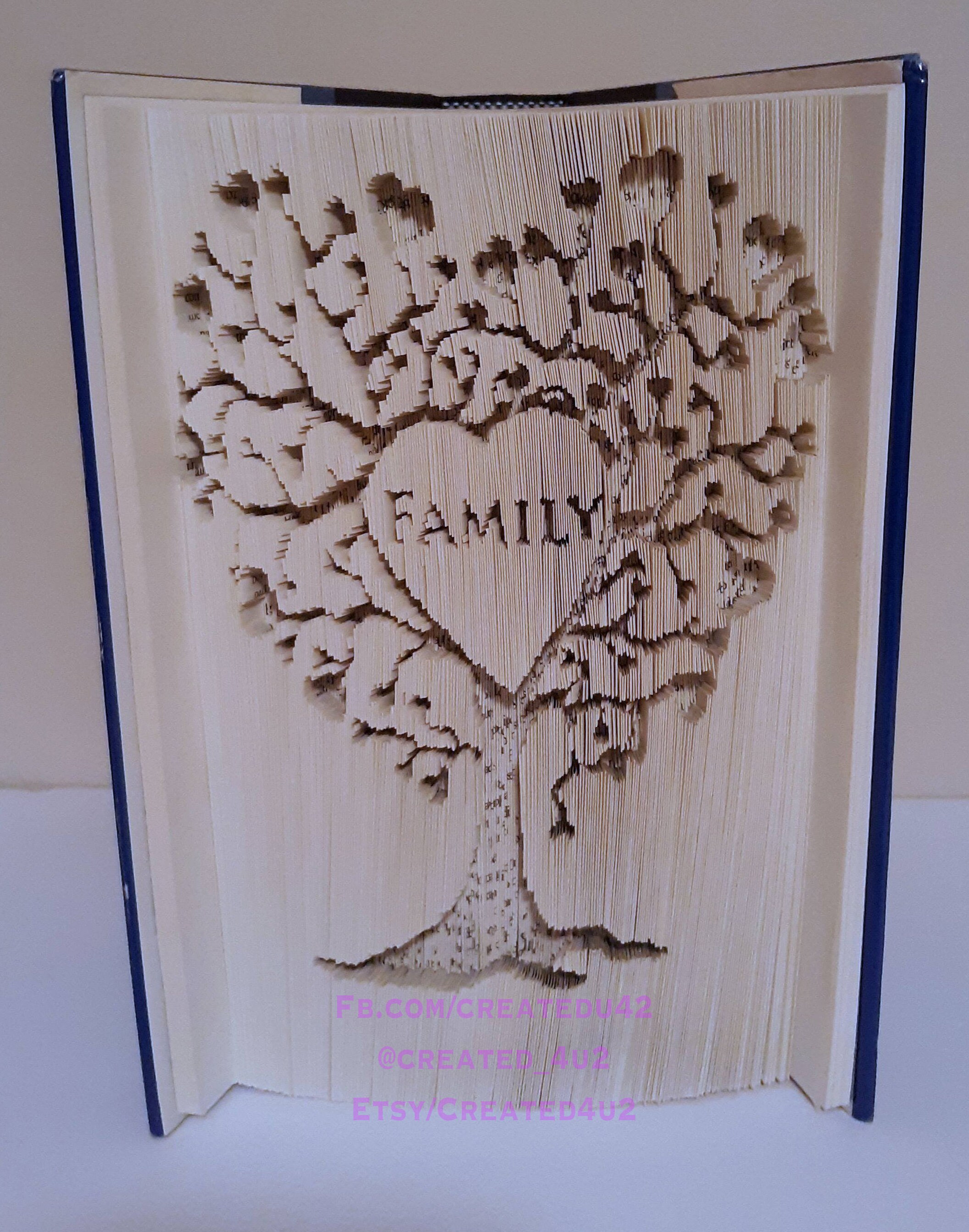 Cut & Fold Book Folding Pattern FAMILY TREE With HEARTS 521 Pages New ...