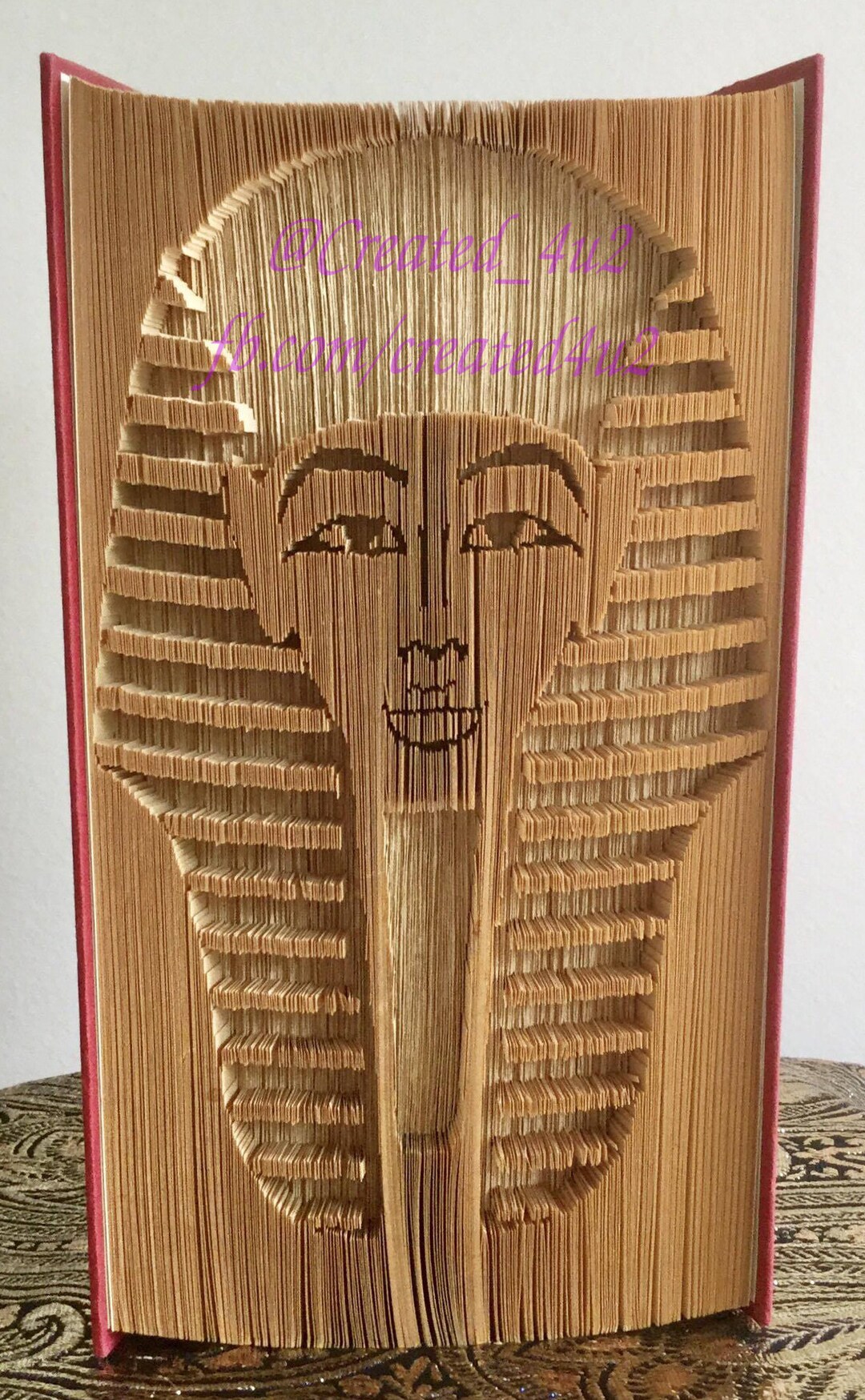 Cut & Fold Book Folding Pattern KING TUTANKHAMUN 621 Pages Home Decore ...