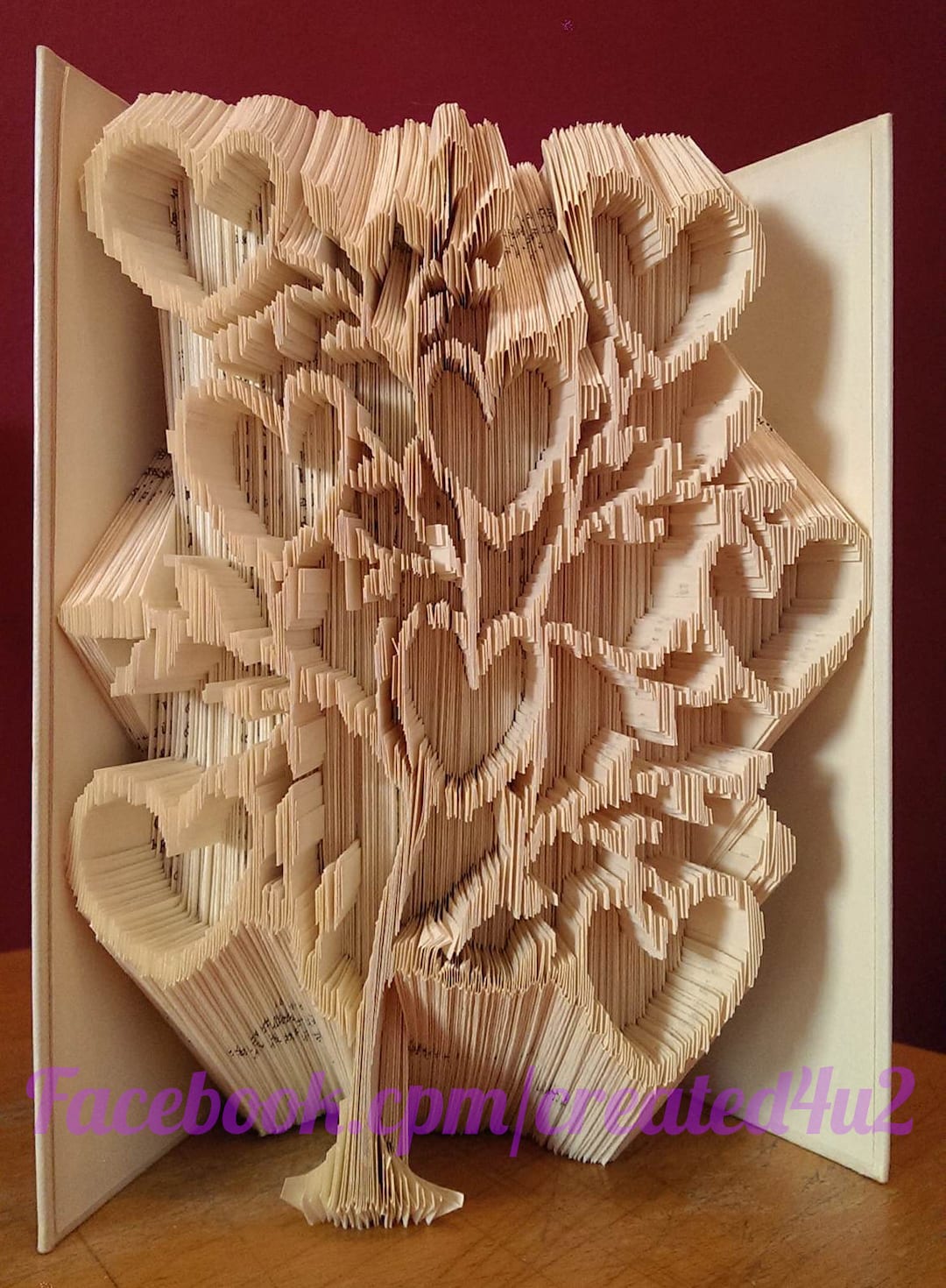 Combi Cut & Fold Book Folding Pattern FAMILY TREE With 8 HEARTS 599 ...