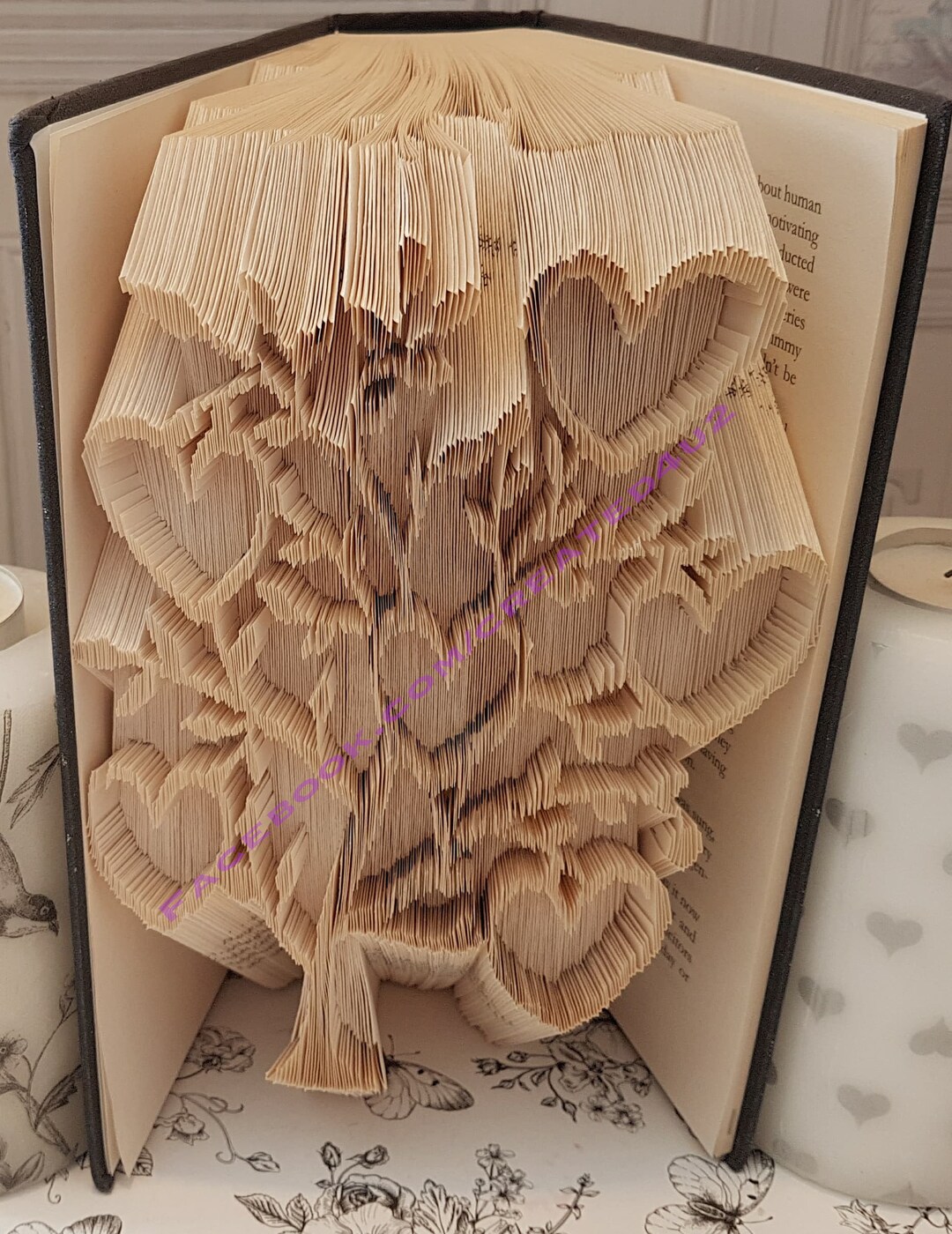 Combi Cut & Fold Book Folding Pattern FAMILY TREE With 6 HEARTS 569 ...