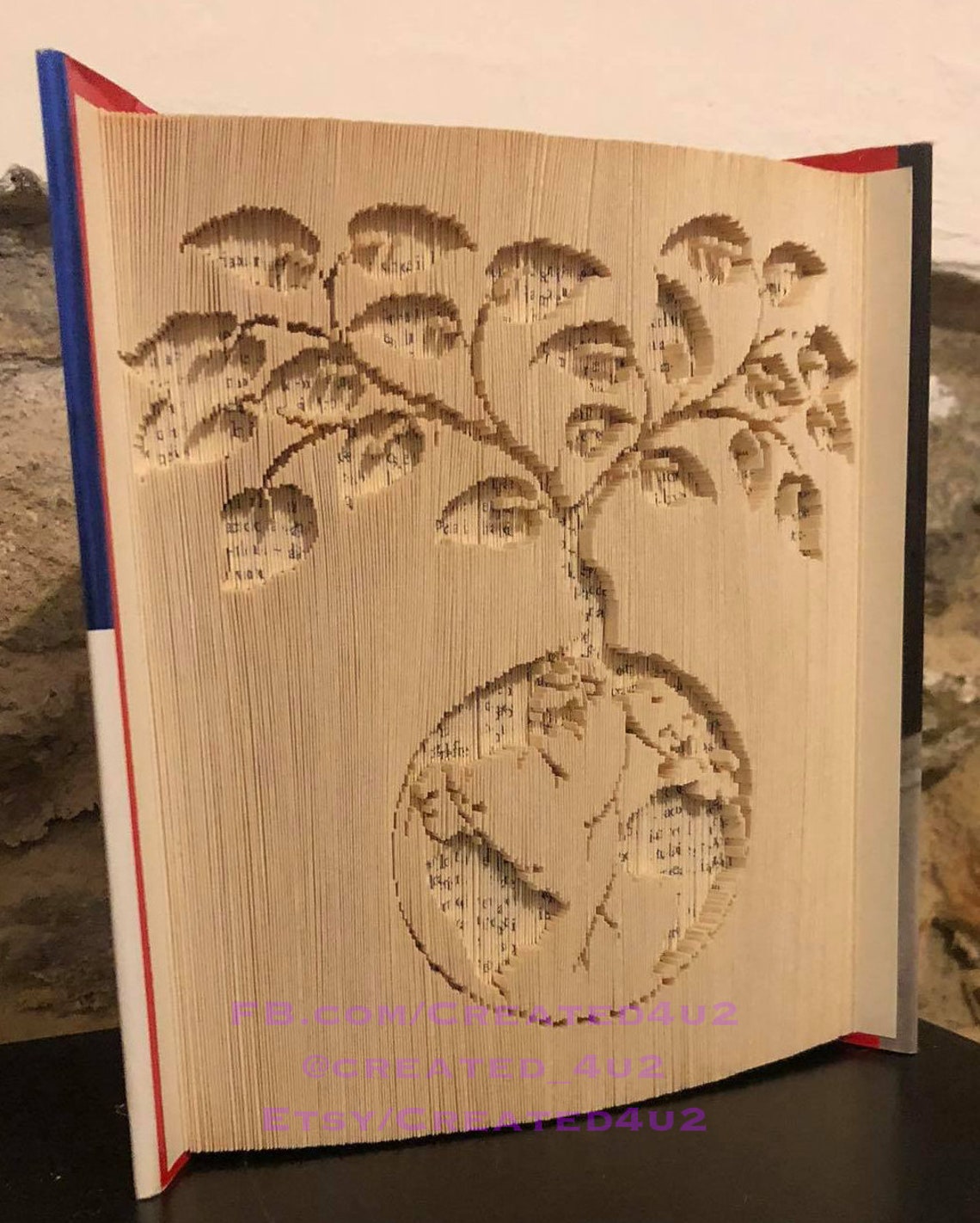Cut & Fold Book Folding Pattern ROOTS of the EARTH Tree 505 Pages World ...