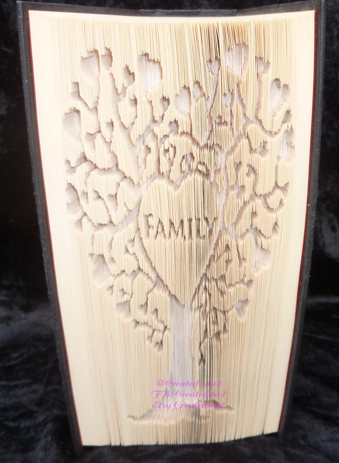 Cut & Fold Book Folding Pattern FAMILY TREE With HEARTS 565 Pages New ...