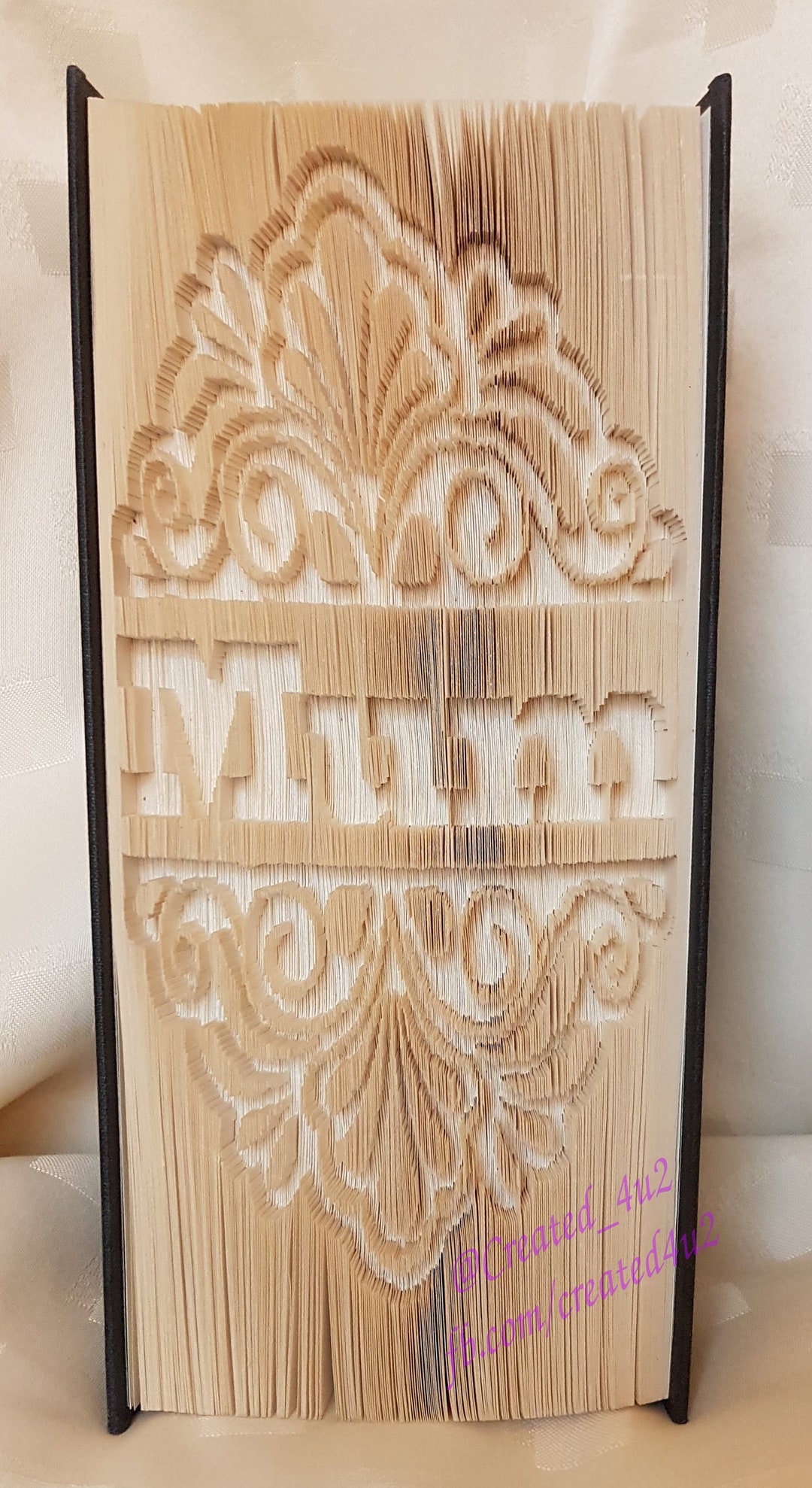 Cut & Fold Book Folding Pattern MUM in FLORAL FAN Border 635 Pages New ...