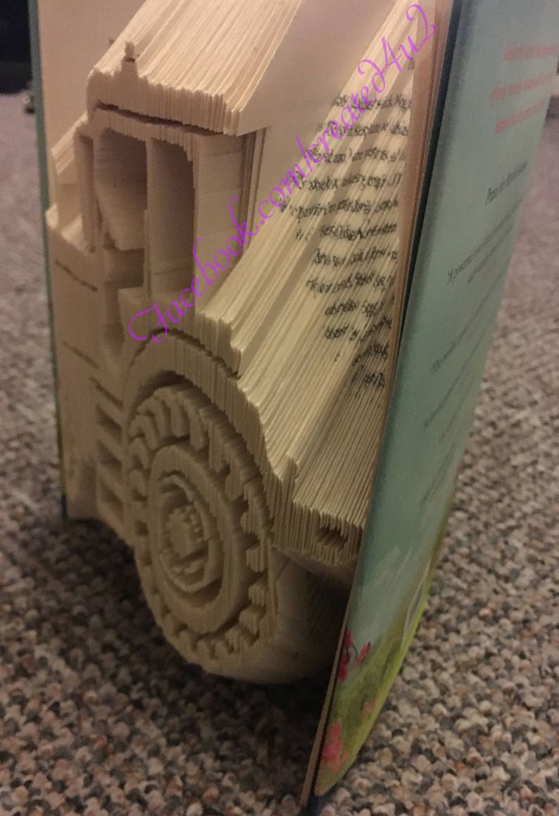 Combi Cut & Fold Book Folding Pattern TRACTOR in Heart 599 | Etsy