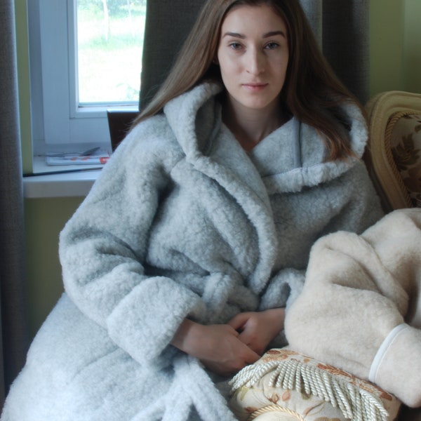 Wool Robe - Etsy