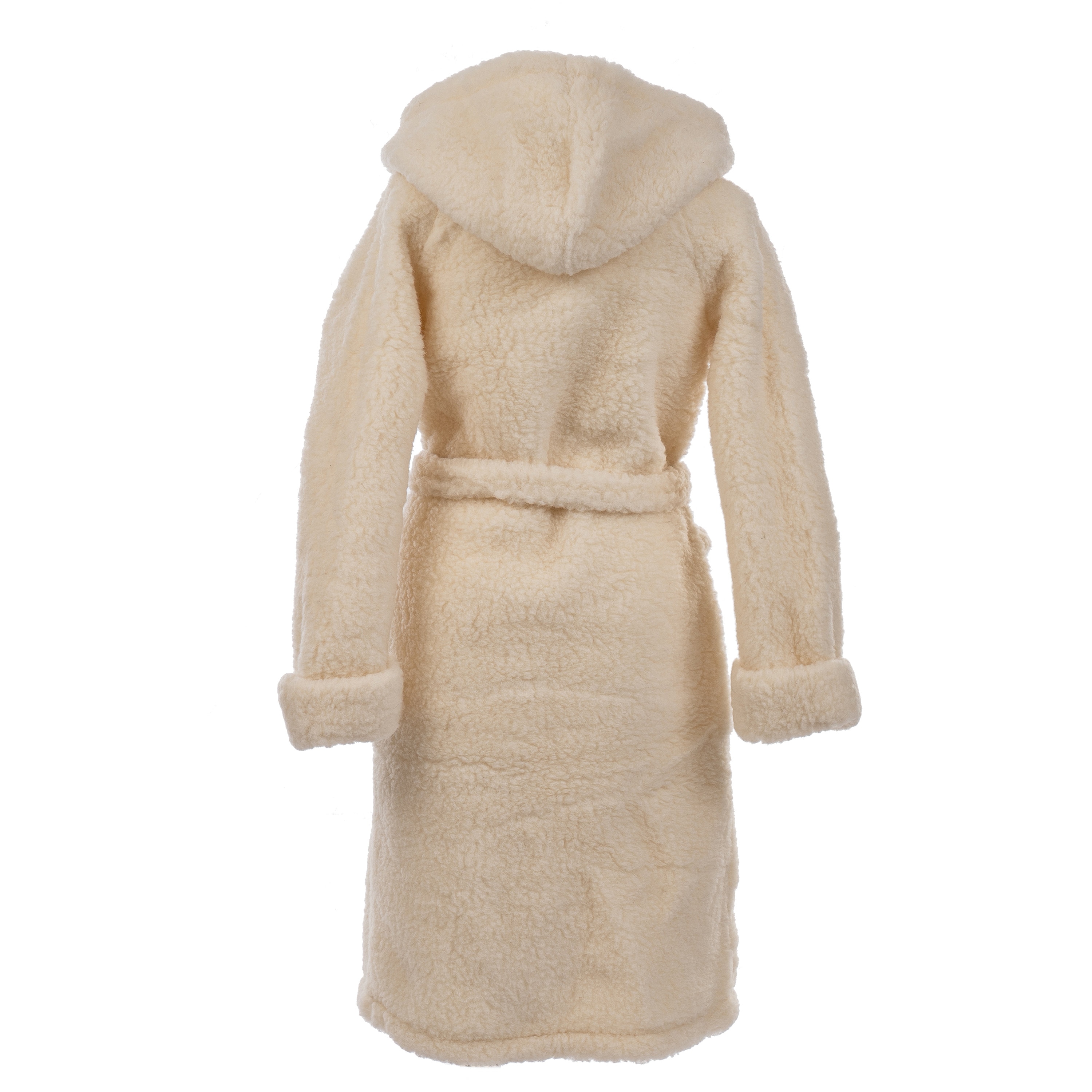 Merino Wool Robe With Hood Sheep Wool Bathrobe Morning Merino Wool ...
