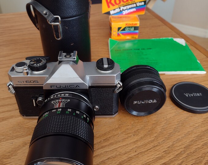 Fujica ST605 SLR 35mm Camera, Two Lenses, Owners Manual, Film Tested - Etsy
