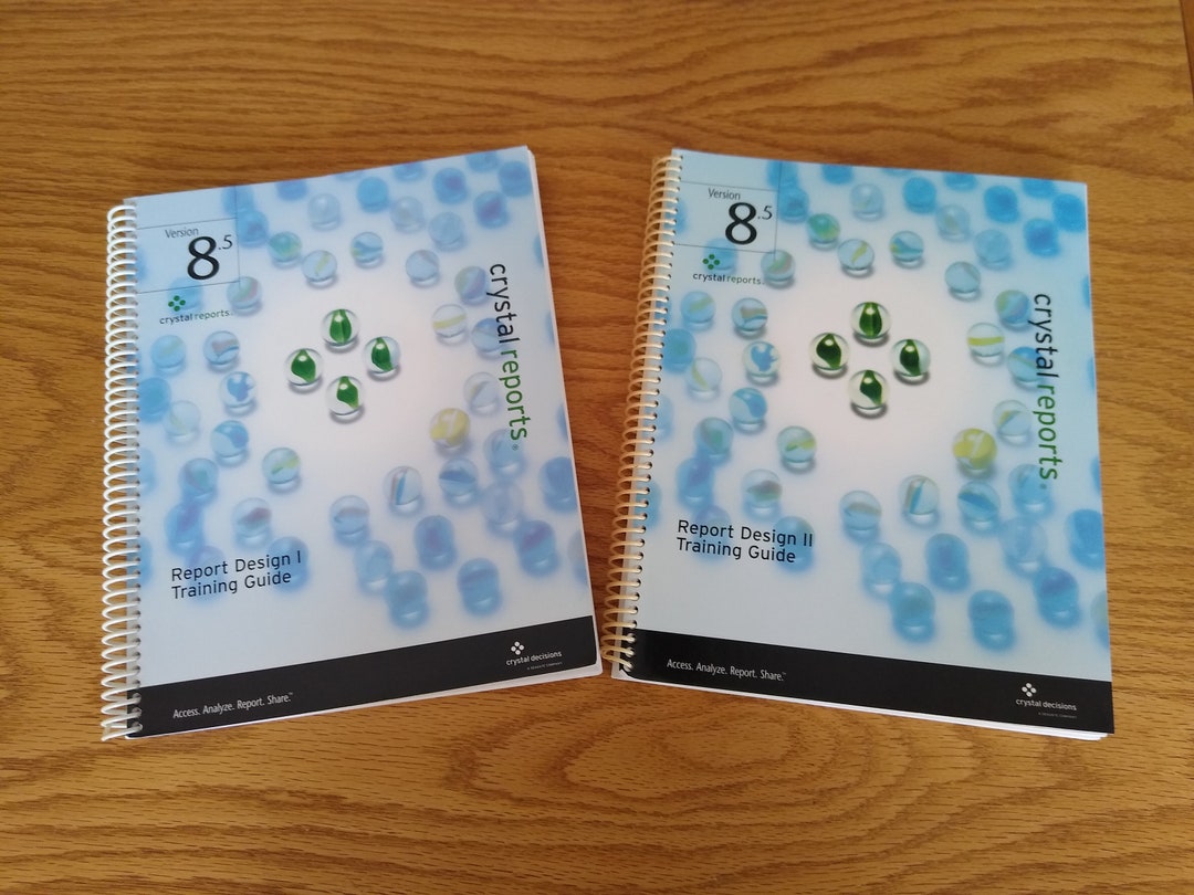 Crystal Reports 8.5 Report Design Training Guide Volume 1 and 2 With ...
