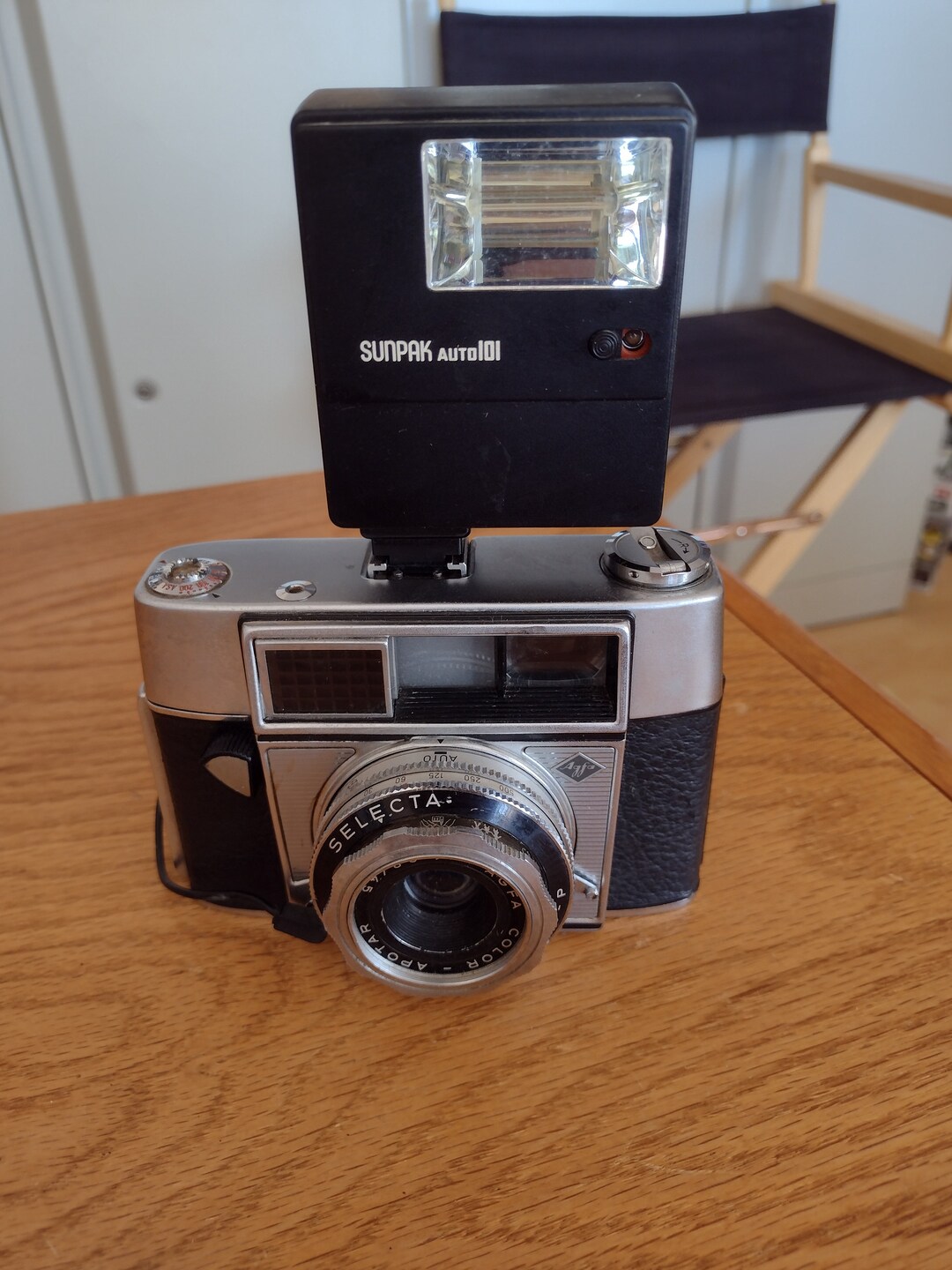 AGFA Selecta Prontor Matic 35mm Camera With Sunpak Flash New Batteries ...