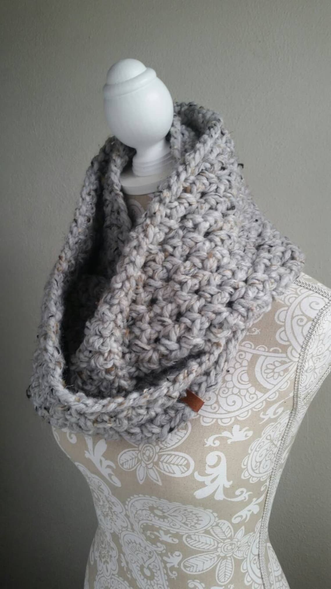 Infinity Scarf Pattern Crochet Scarf Pattern Double Loop - Etsy
