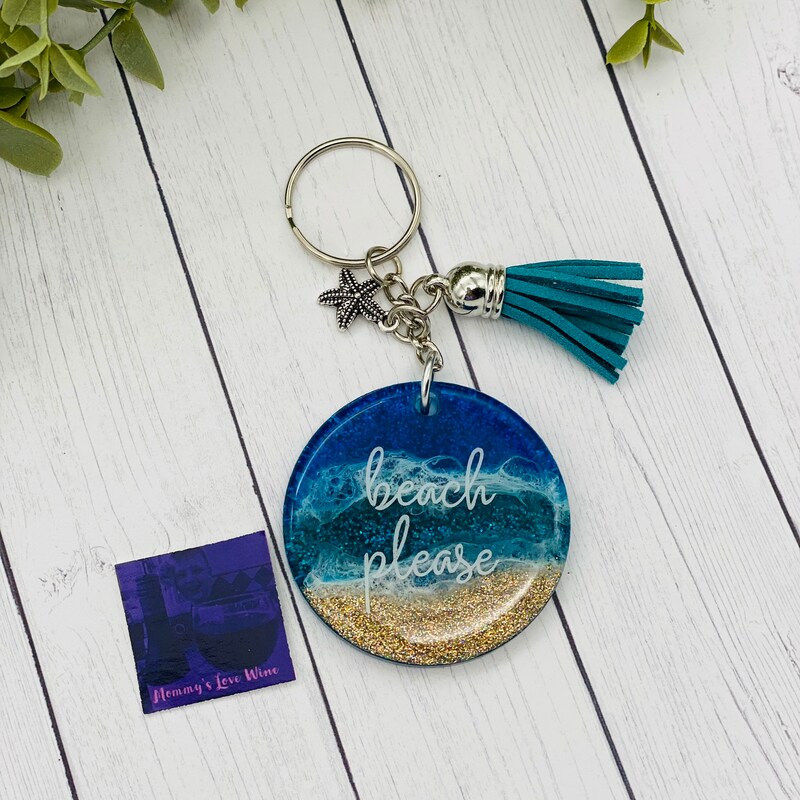 Alcohol Ink Keychain - Etsy