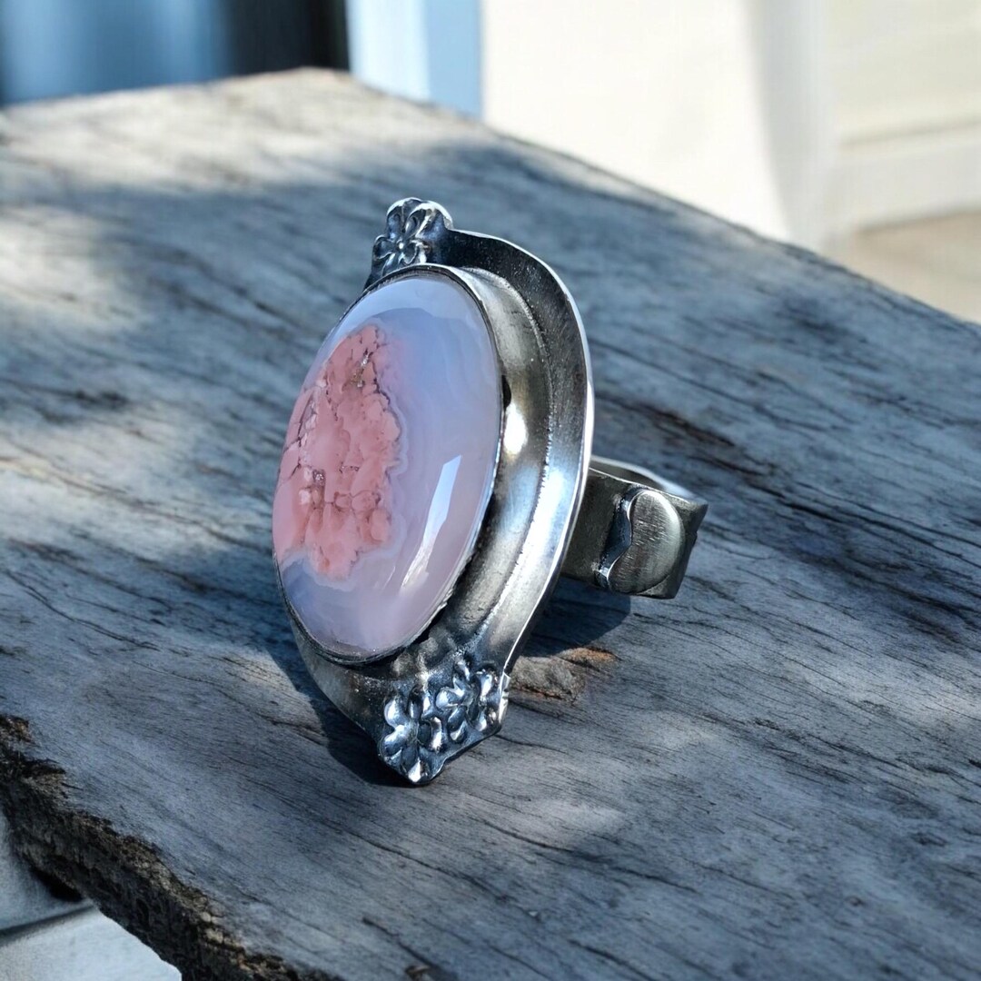Cotton Candy Heart Ring Argentium Sterling Silver - Etsy