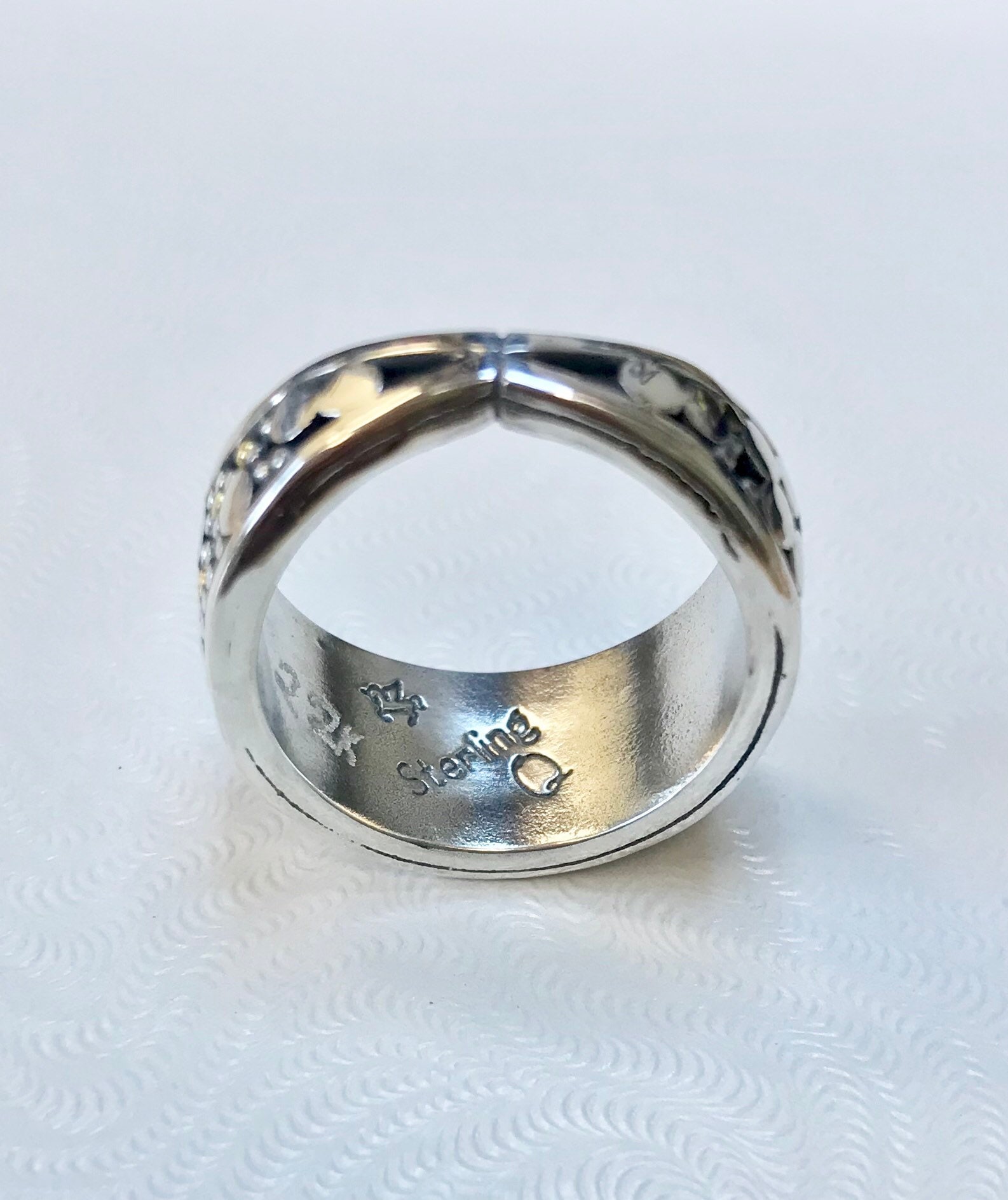 Argentium Sterling Silver and 22 karat Gold Ring Band
