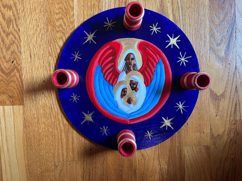 Holy Family Advent Wreath - Etsy